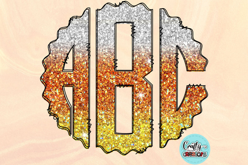 Candy Corn Monogram PNG, Halloween Alphabet Doodle Set - So Fontsy