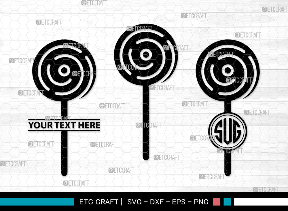 Candy Icons Monogram, Candy Svg, Lollipop Svg, Sweet Sugar, Chocolate ...