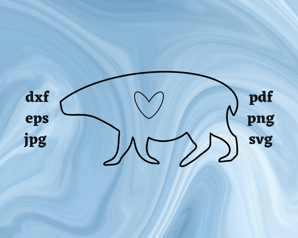 Capybara Heart SVG Cut File - So Fontsy