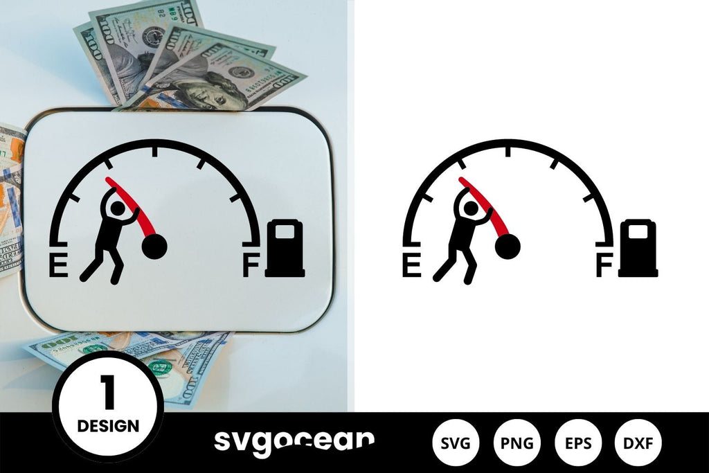 Car Gas Tank Decal SVG - So Fontsy