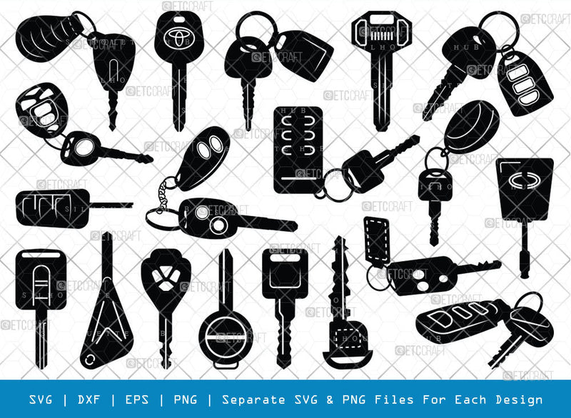 Car Keys SVG, Car Keys Silhouette, House Key Svg, Home Keys Svg ...