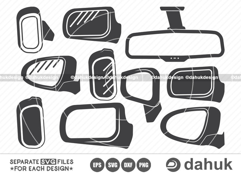 Car Mirror SVG, Car Back Mirror SVG, Car Side Mirror SVG, Rear View ...