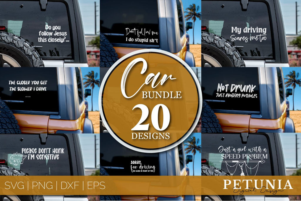 Car SVG | Car Decal Sarcastic SVG Bundle - So Fontsy