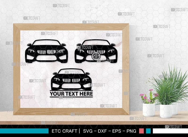 Car SVG, Car Monogram, Sports Car Silhouette, Vehicle Car Svg - So Fontsy