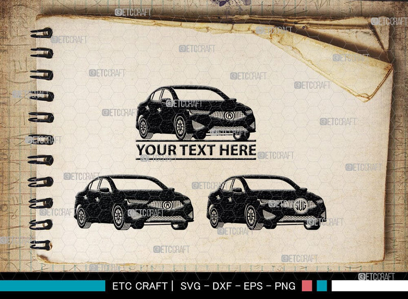 Car SVG, Car Monogram, Sports Car Silhouette, Vehicle Car Svg - So Fontsy