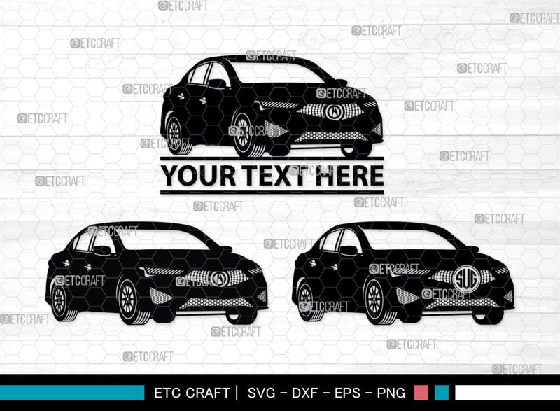 Car SVG, Car Monogram, Sports Car Silhouette, Vehicle Car Svg - So Fontsy