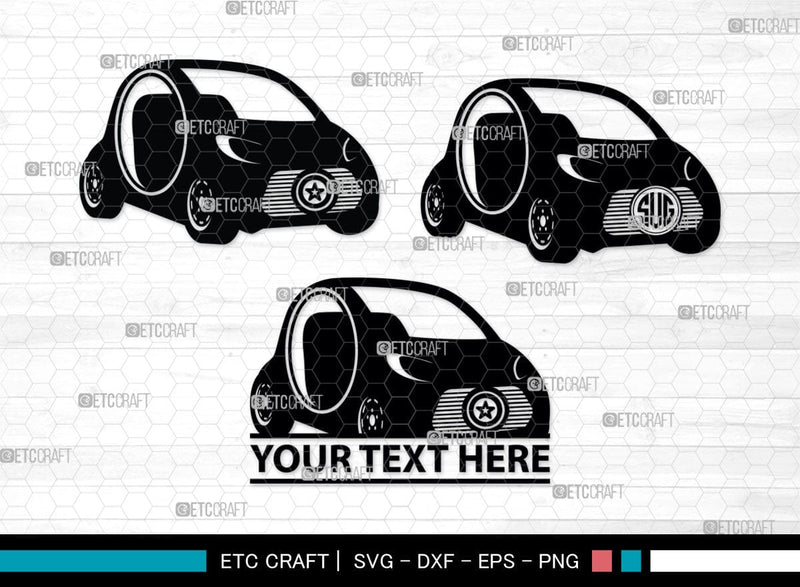 Car SVG, Car Monogram, Sports Car Silhouette, Vehicle Car Svg - So Fontsy