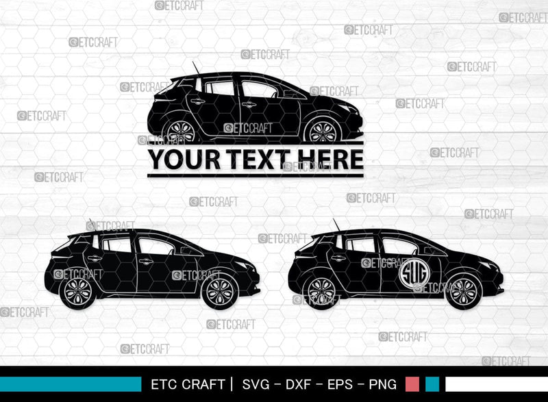 Car SVG, Car Monogram, Sports Car Silhouette, Vehicle Car Svg - So Fontsy
