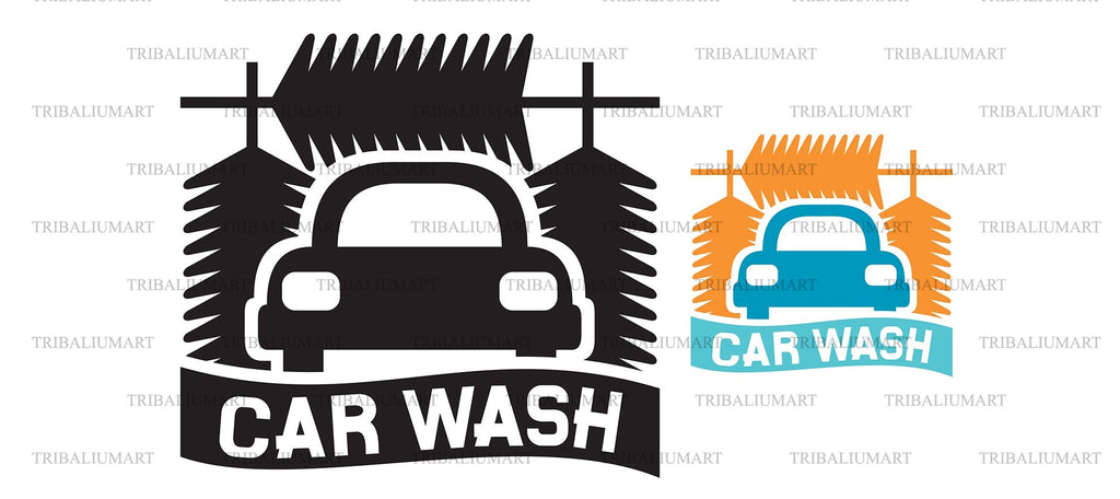 Car wash. Cut files for Cricut. Clip Art silhouette (eps, svg, pdf, png ...