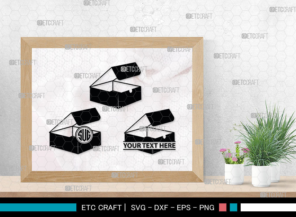 Cardboard Box Monogram, Cardboard Box Silhouette, Cardboard Box SVG ...