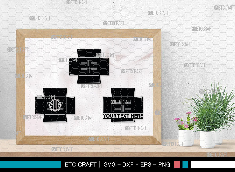 Cardboard Box Monogram, Cardboard Box Silhouette, Cardboard Box SVG ...