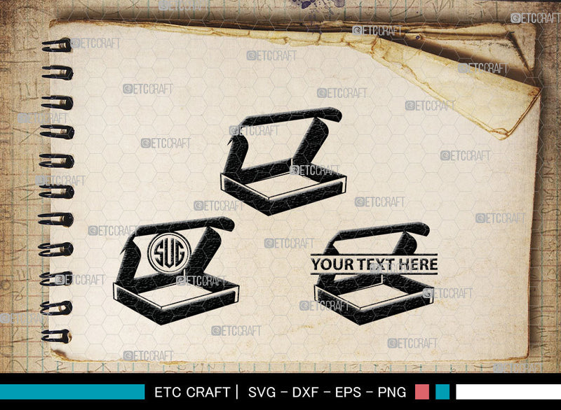 Cardboard Box Monogram, Cardboard Box Silhouette, Cardboard Box SVG ...