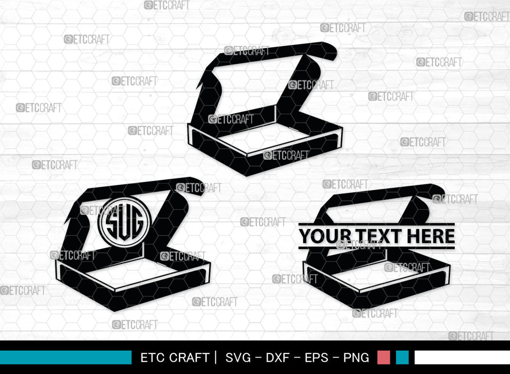 Cardboard Box Monogram, Cardboard Box Silhouette, Cardboard Box SVG ...