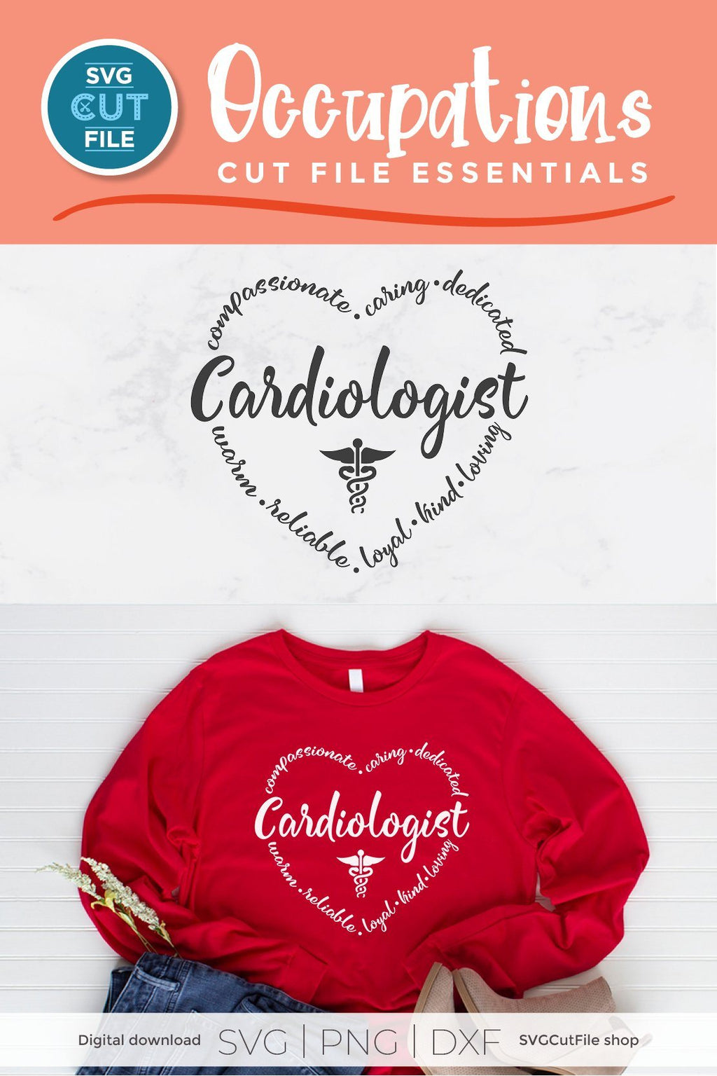Cardiologist svg, a heart doctor svg for Cricut and Silhouette machines ...