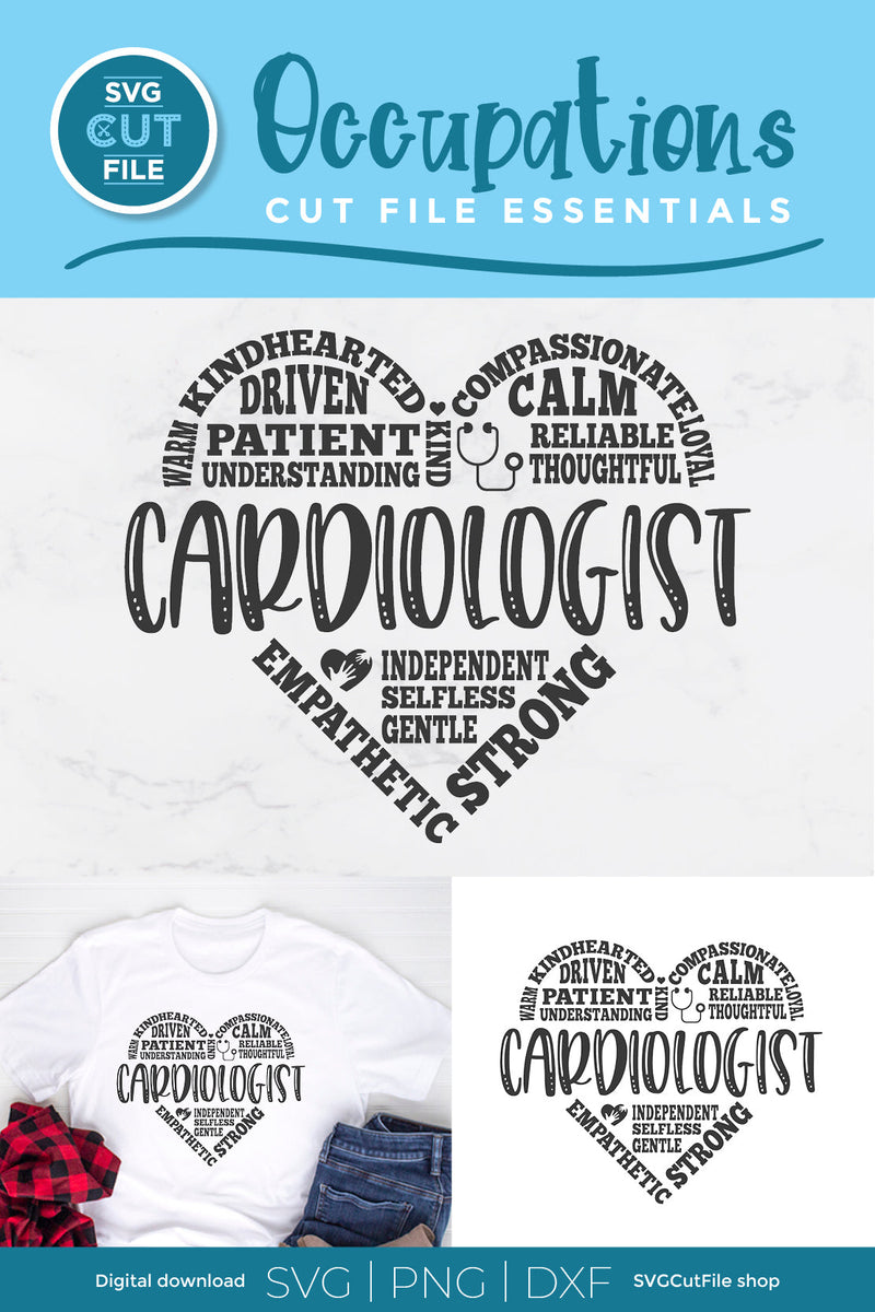 Cardiologist svg Subway Art - So Fontsy