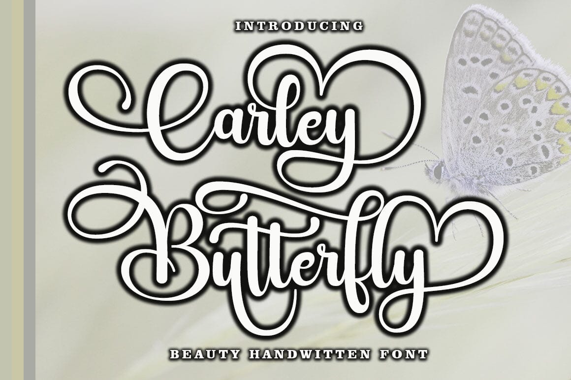 Carley Butterfly Script - So Fontsy