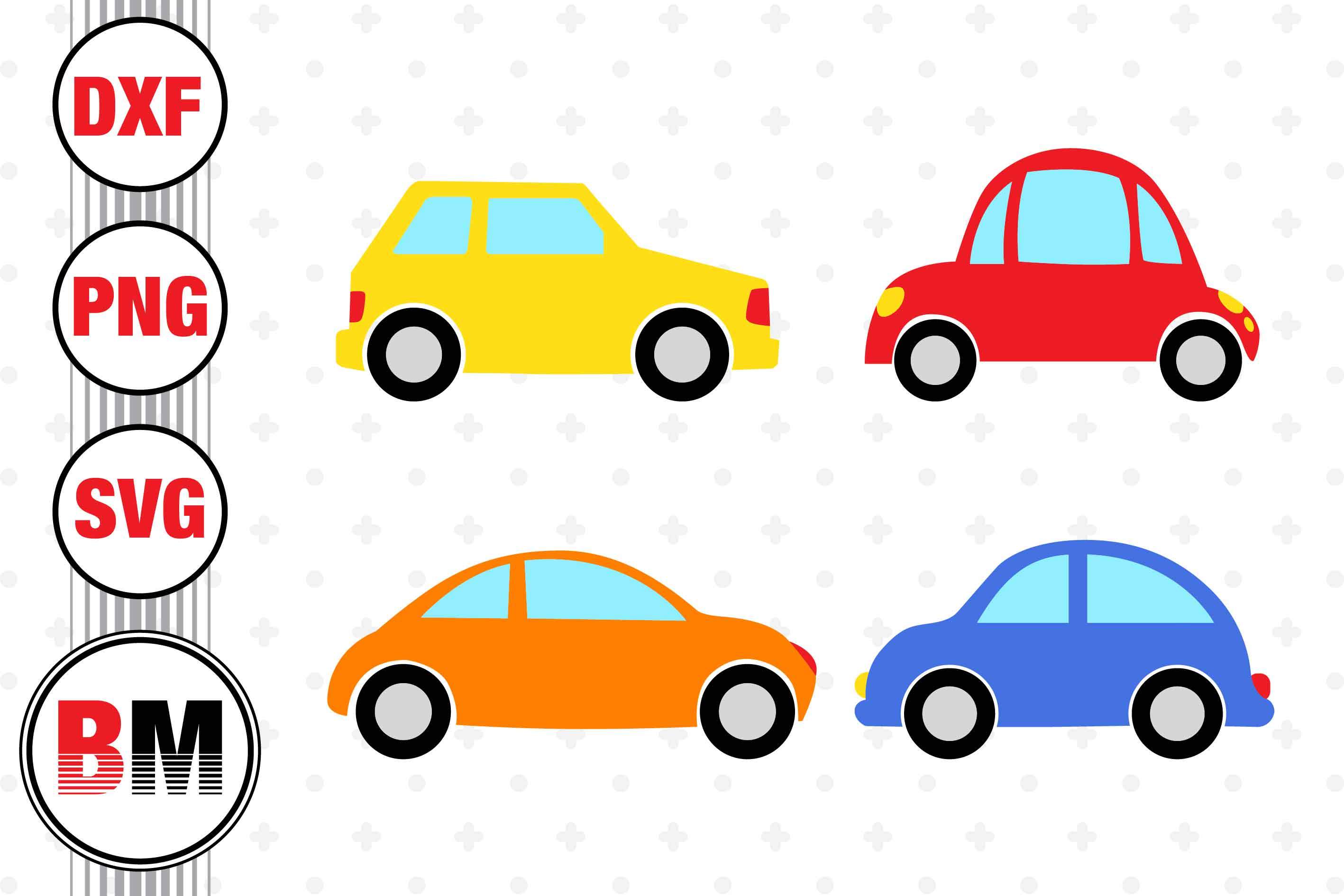Cartoon Car SVG, PNG, DXF Files - So Fontsy