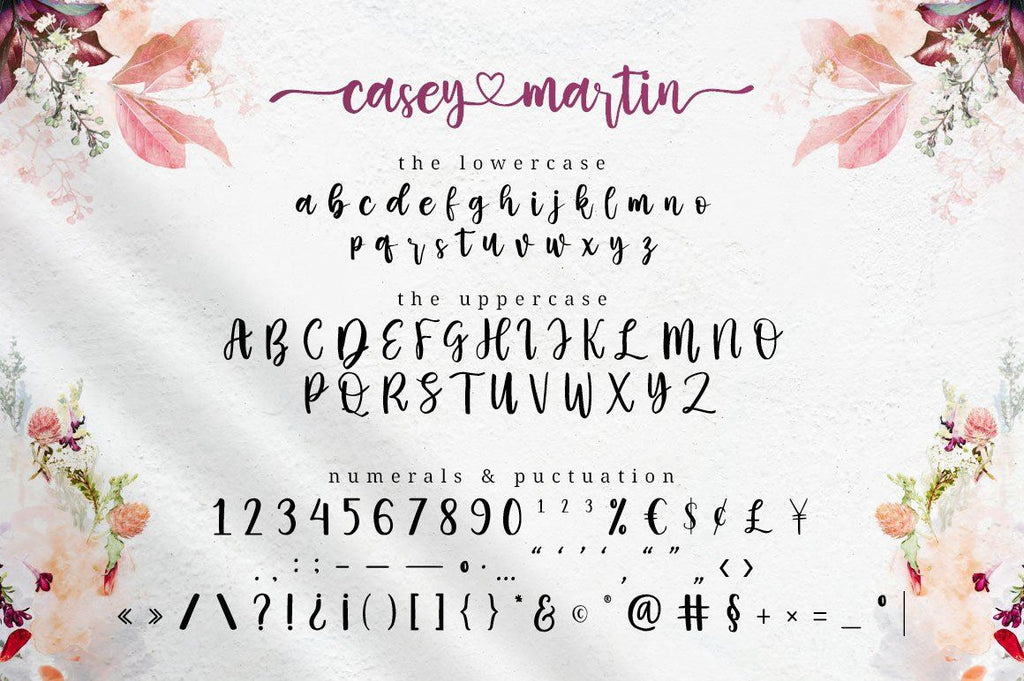 Casey Martin - Calligraphy script - So Fontsy