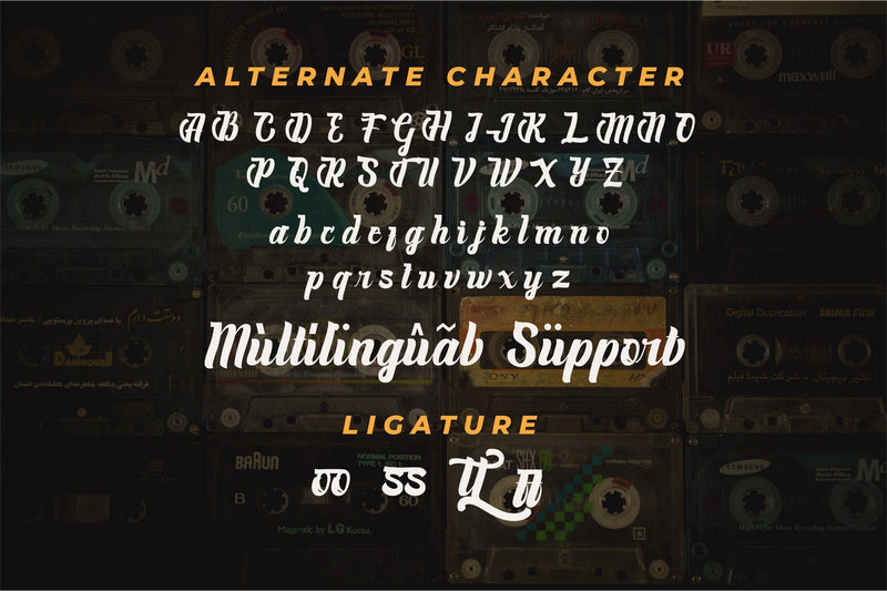 Cassete Script Font - So Fontsy