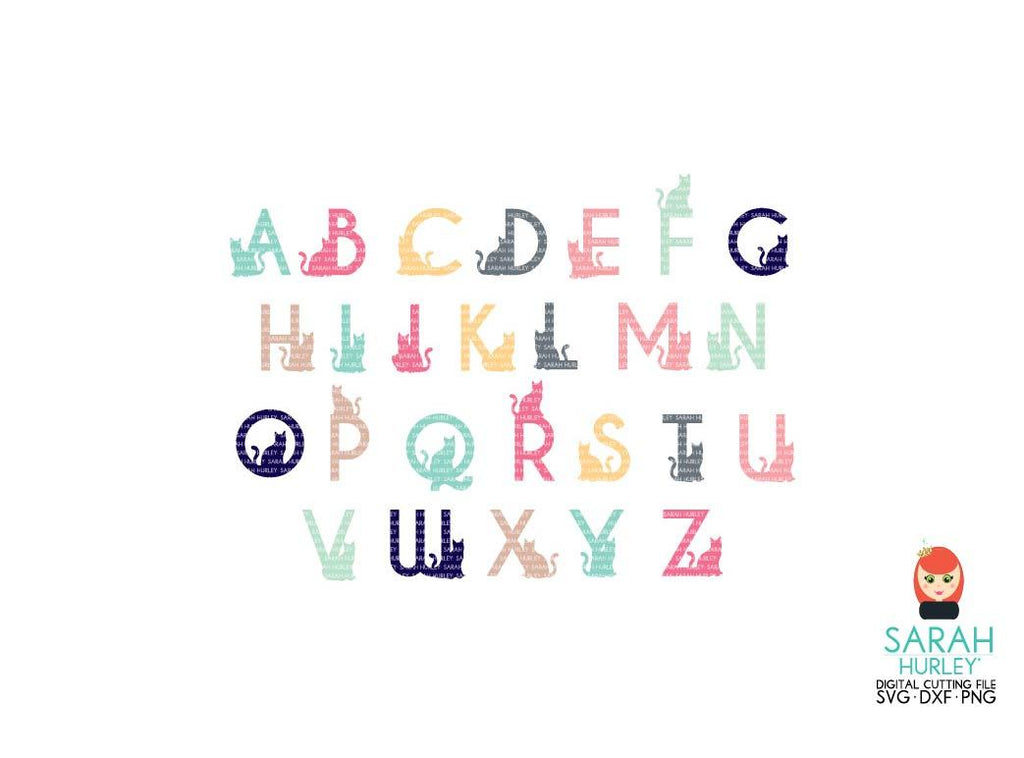 Cat Alphabet Uppercase - So Fontsy