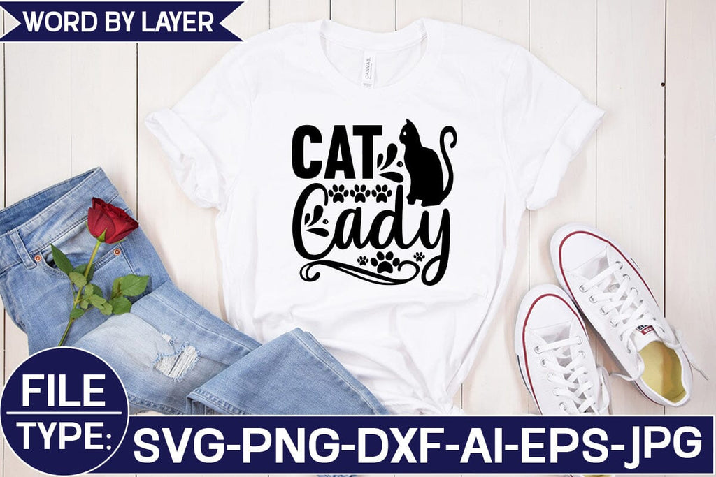Cat Cady SVG Cut File - So Fontsy