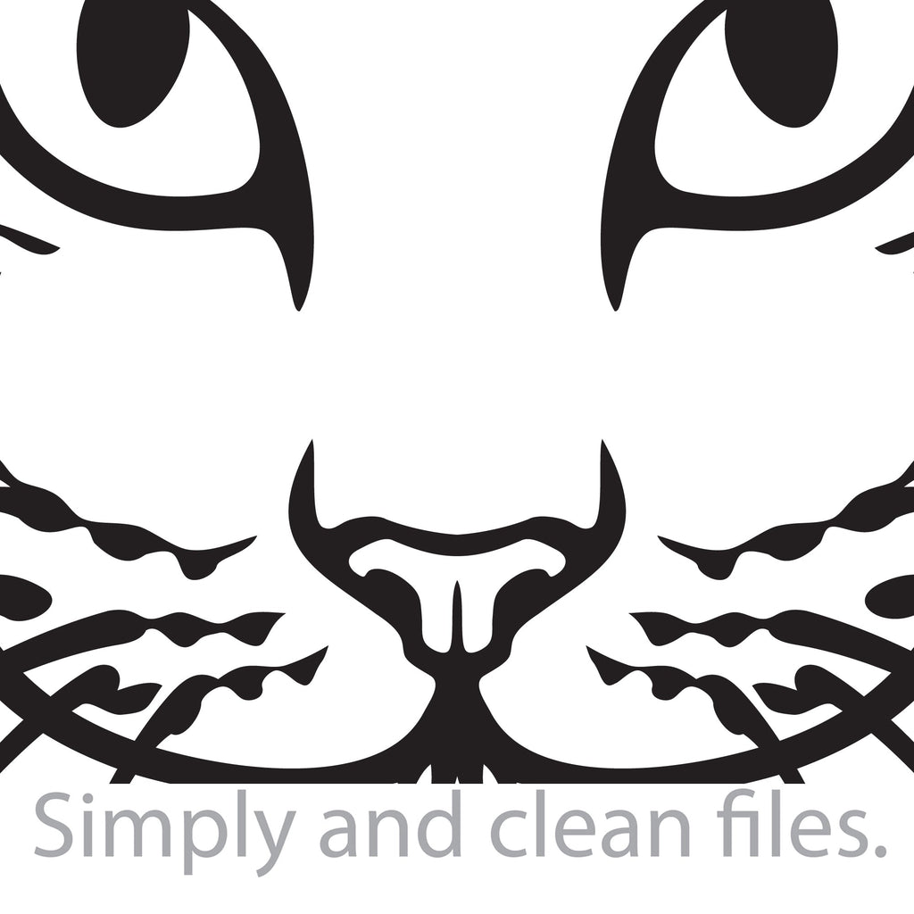 Cat face. Cut files for Cricut. Clip Art silhouette (eps, svg, pdf, png ...