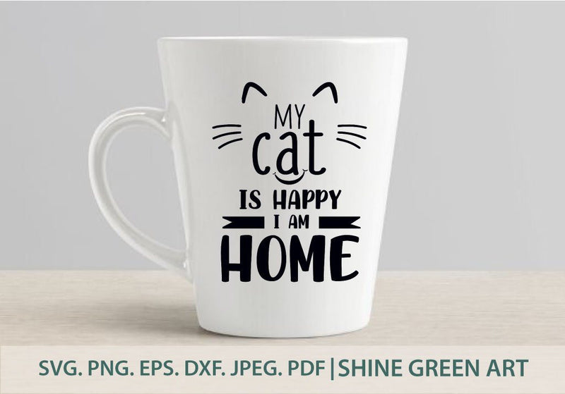 Cat SVG - Happy Cat Quote - So Fontsy