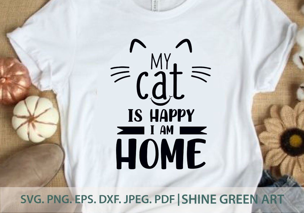 Cat SVG - Happy Cat Quote - So Fontsy
