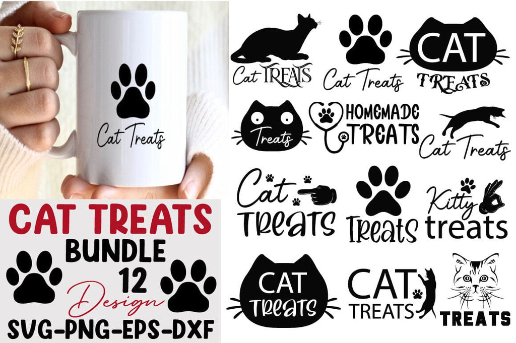 Cat Treats Svg Bundle - So Fontsy