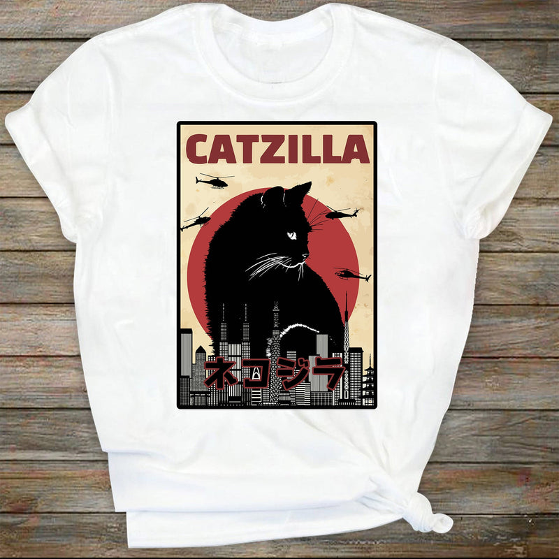 Catzilla King Of Pawster Godzilla Paws Cat Kitten Pet Lover Meme Gift ...