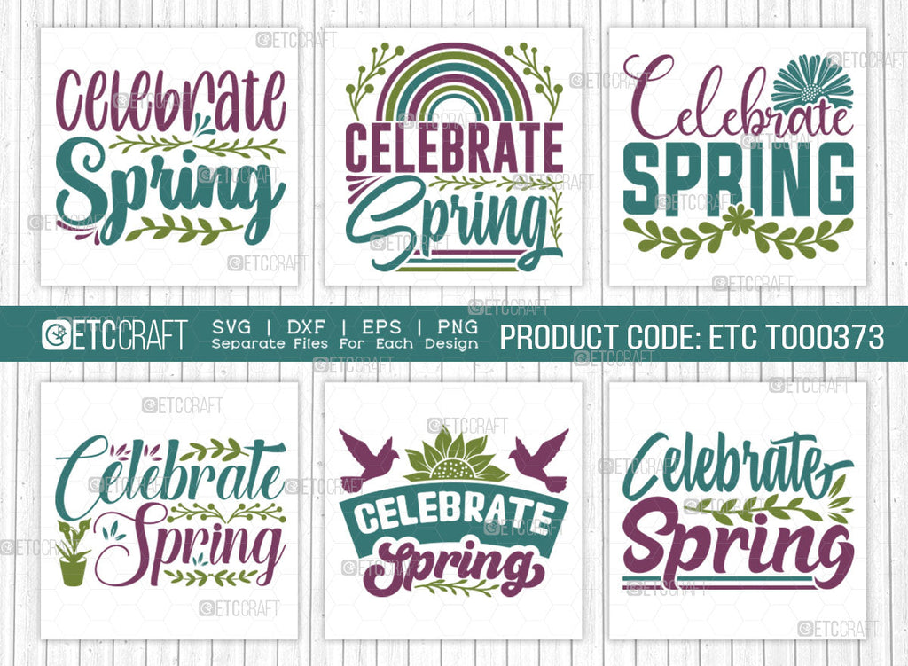 Celebrate Spring SVG Bundle, Welcome Spring Svg, Spring Svg, Hello ...