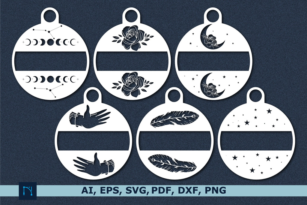 celestial Name Ornament laser cut bundle - So Fontsy