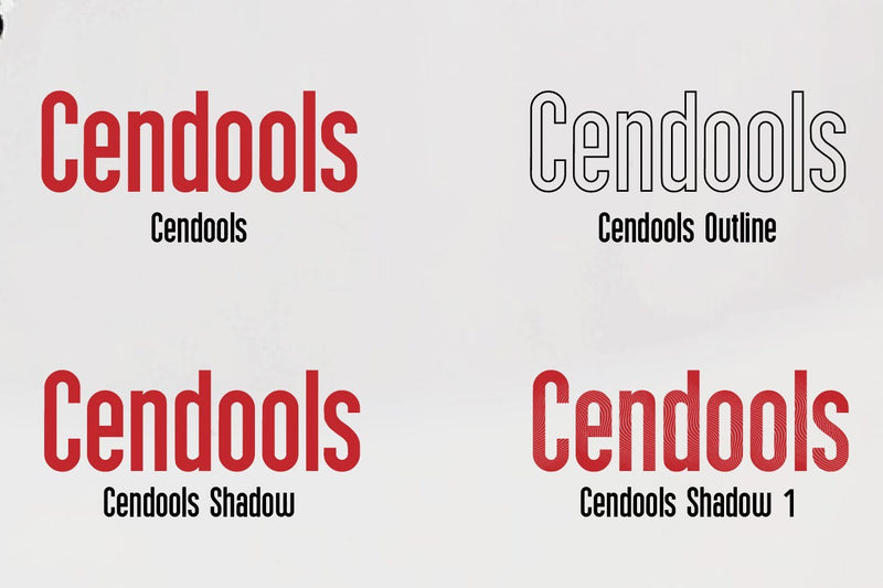 Cendools layered font - So Fontsy