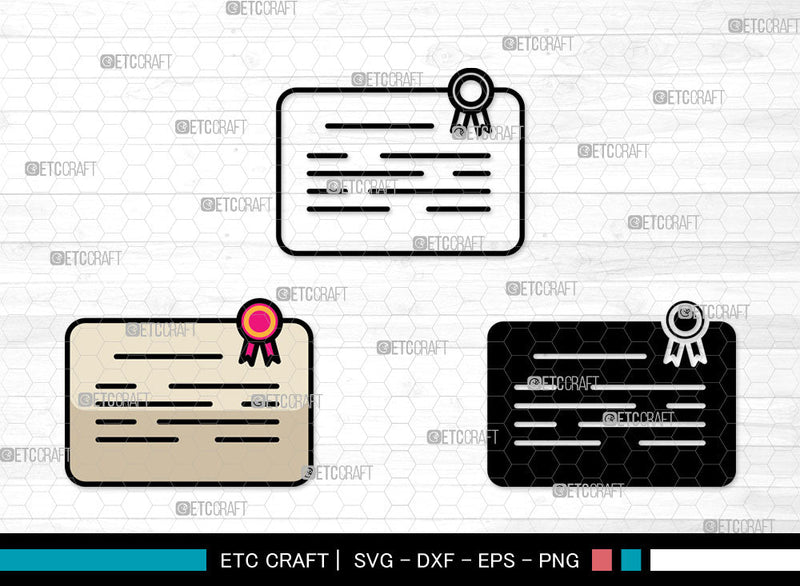 Certificate Icons Color, Certificate Svg, Diploma Svg, Certificates ...