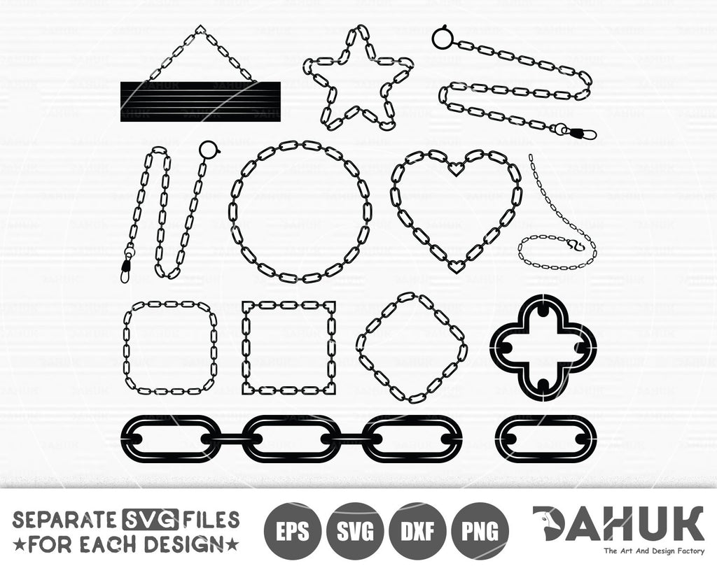 Chain Link Frame svg | Chin Svg | EPS | DXF | PNG | svg for silhouette ...