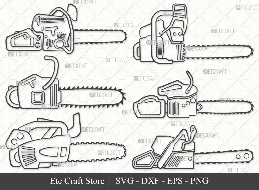 Chain Saw SVG, Chain Saw Outline, Logging Chainsaw Svg, Wood Cutting ...