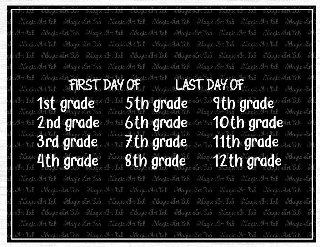 Chalkboard First day and Last day of school cut files - So Fontsy