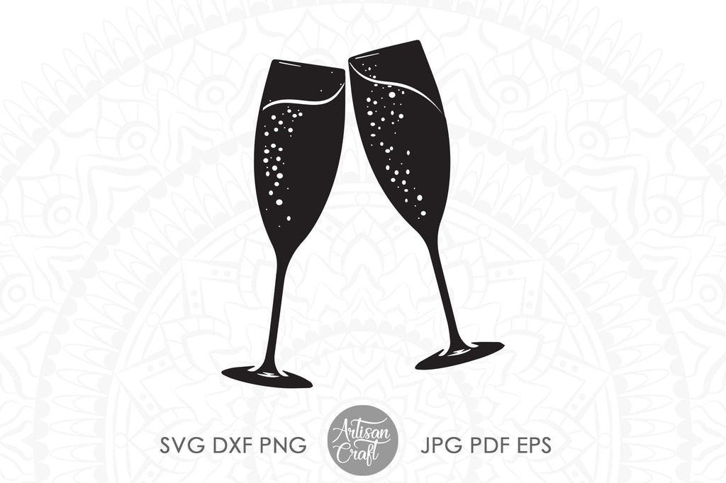 Champagne glass SVG | So Fontsy