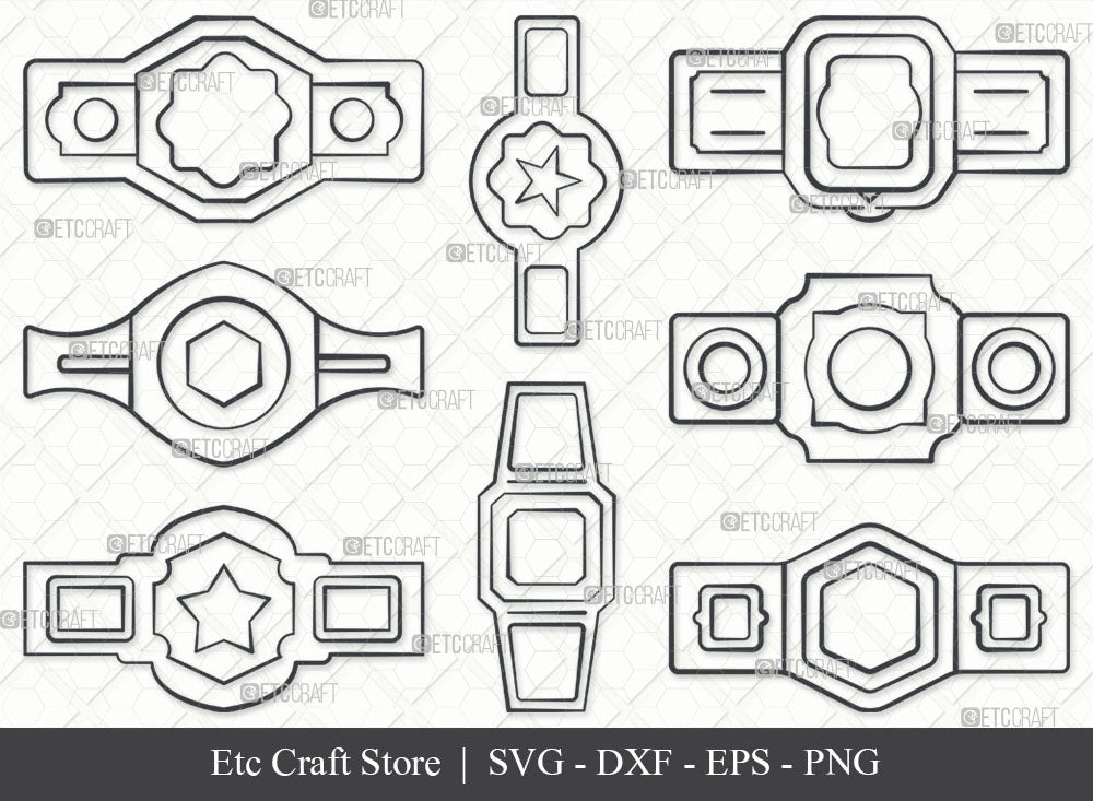 Championship Belt SVG, Belt Outline, Belt Svg, Champion Belt Svg ...