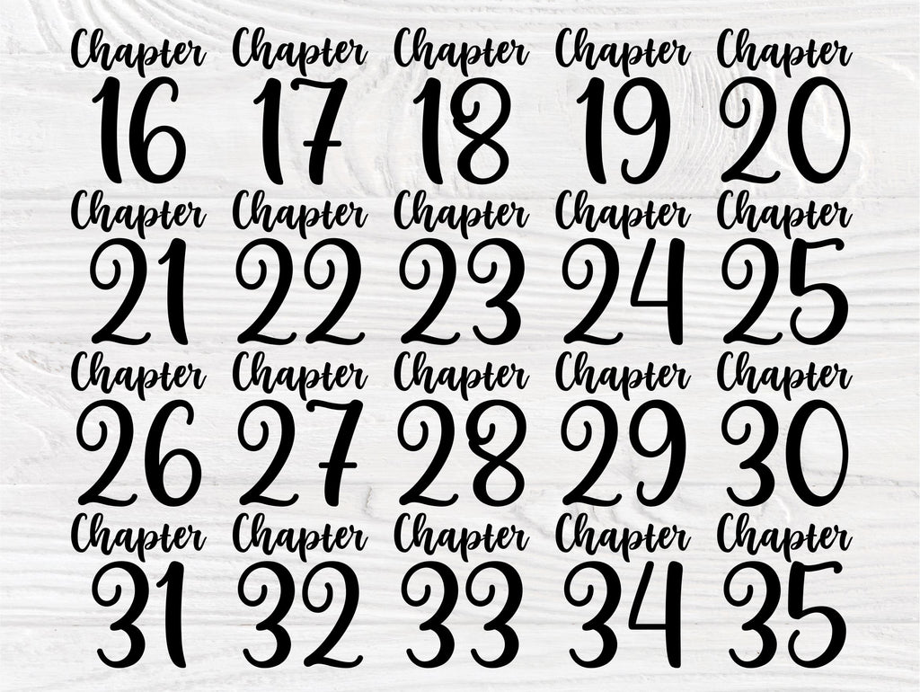 Chapter 16-35 Birthday SVG, 20th, 30th, Shirts Svg - So Fontsy