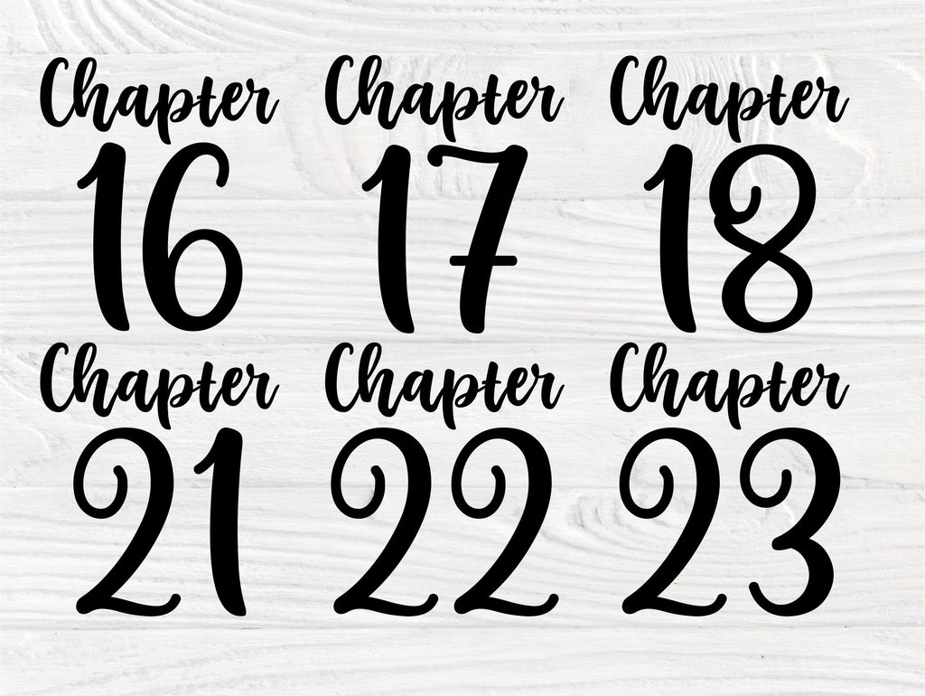 Chapter 16-35 Birthday SVG, 20th, 30th, Shirts Svg - So Fontsy