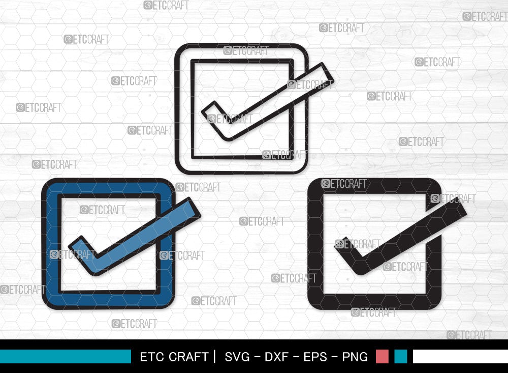Check Mark SVG Cut File | Tick Mark Svg | Check Box Svg | Cross Mark ...