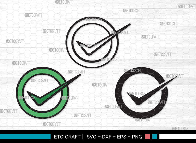 Check Mark SVG Cut File | Tick Mark Svg | Check Box Svg | Cross Mark ...