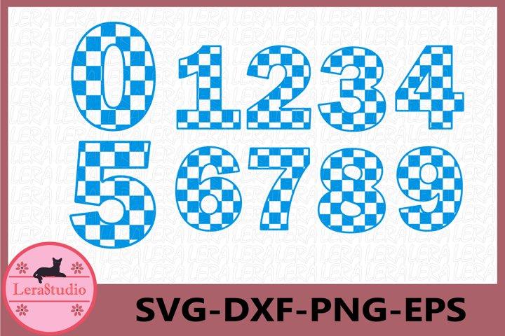 Checkered Numbers Files Svg - So Fontsy