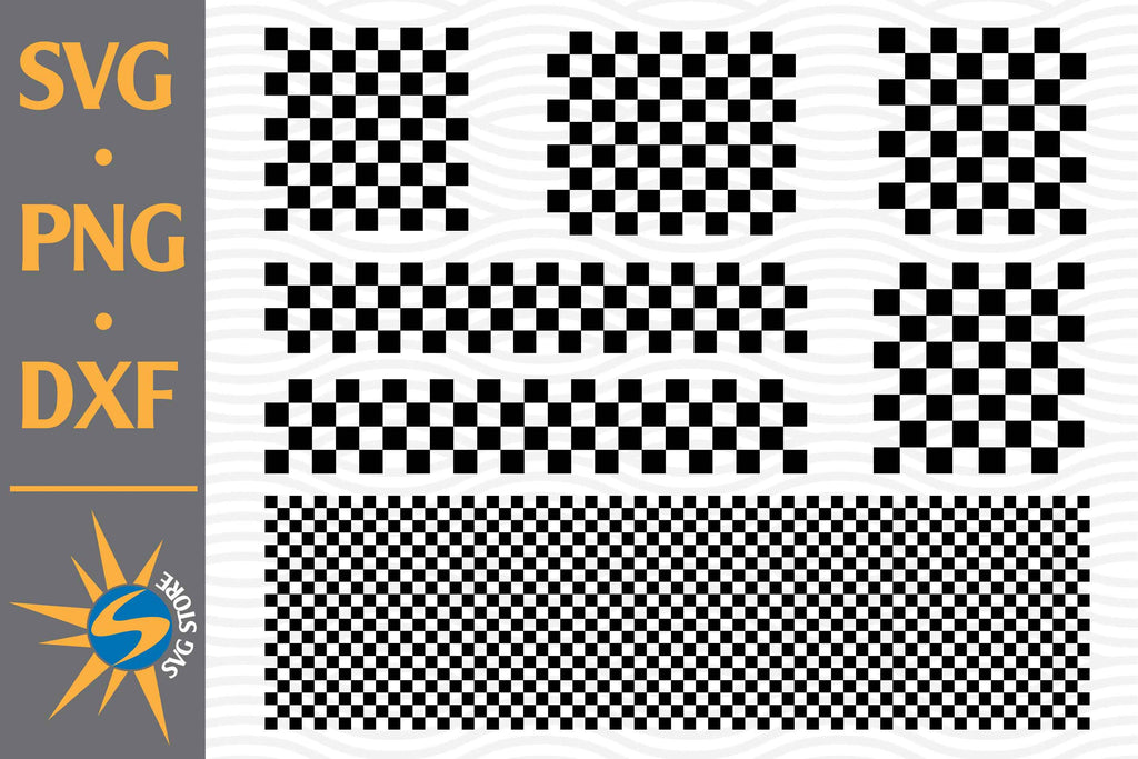 Checkered Pattern SVG, PNG, DXF Digital Files Include - So Fontsy