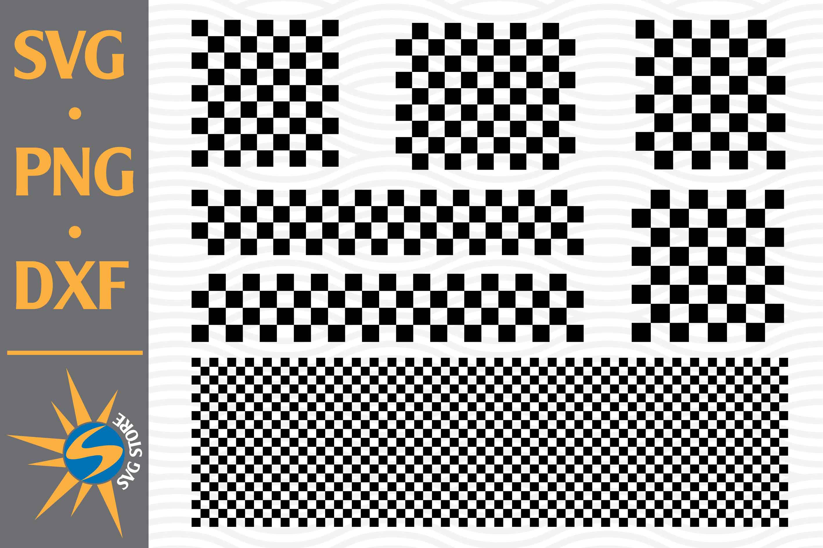 Checkered Pattern SVG, PNG, DXF Digital Files Include - So Fontsy