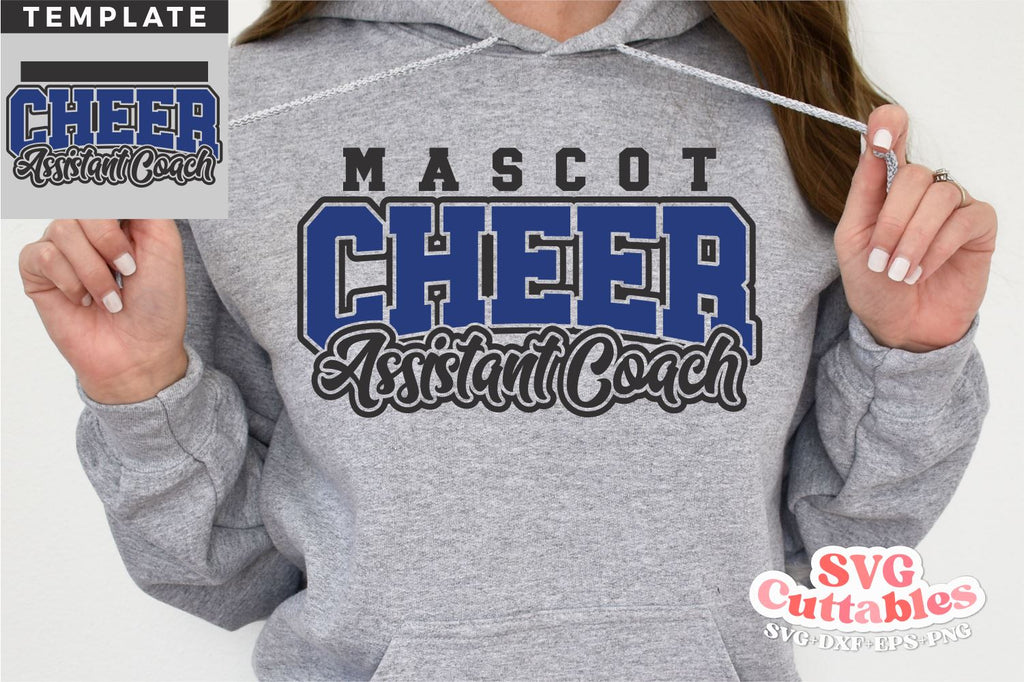 Cheer Assistant Coach svg Cut File - Cheer Template 0070 - svg - eps ...