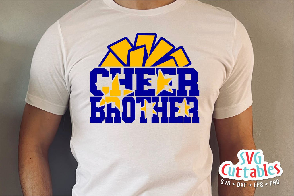 Cheer Brother svg - Cheer Cut File - svg - dxf - eps - png - Cheer Cut ...