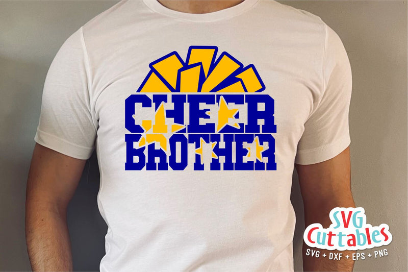 Cheer Brother svg - Cheer Cut File - svg - dxf - eps - png - Cheer Cut ...