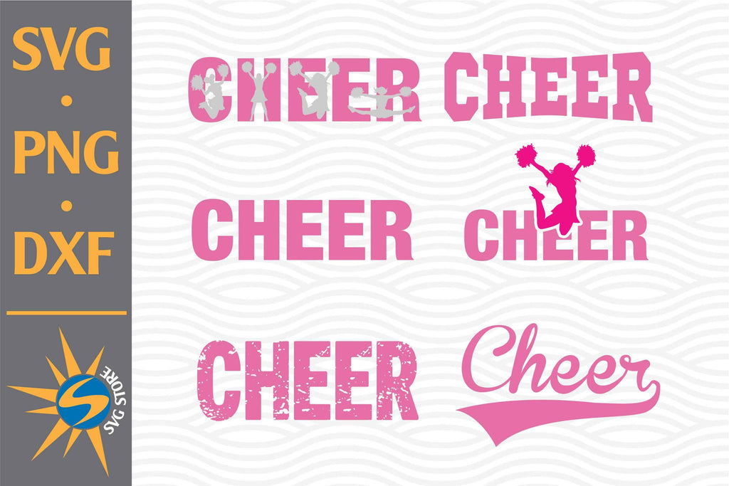 Cheer Bundle SVG, PNG, DXF Digital Files Include - So Fontsy